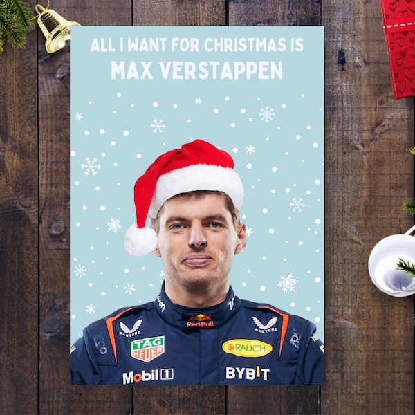 Max Verstappen Christmas Card - Etsy