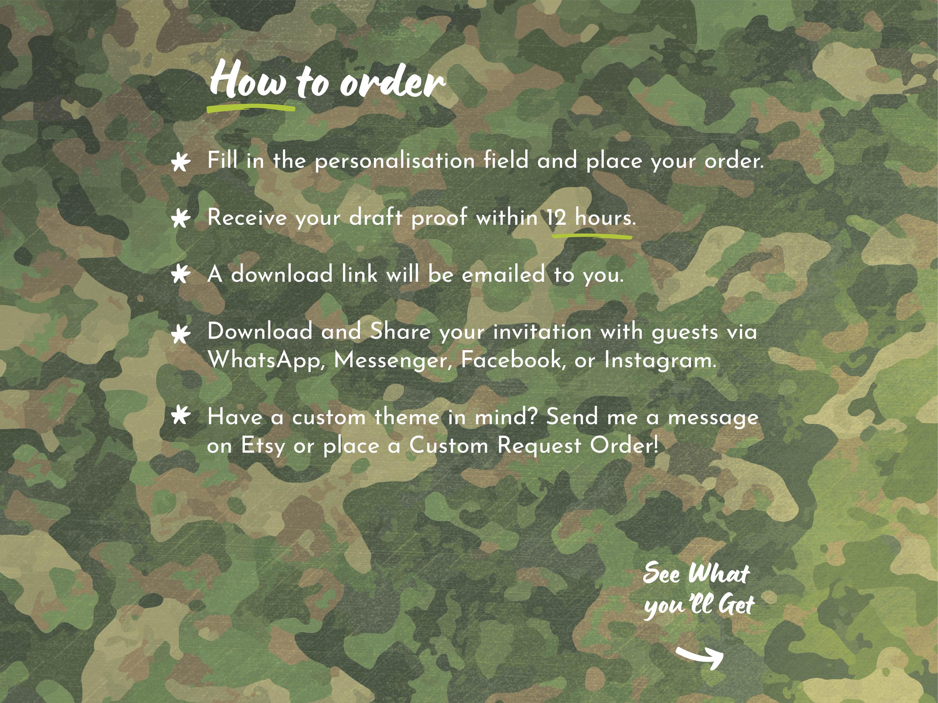 Laser Tag Animated Video Invitation: Camo Military Party (made to Order ...