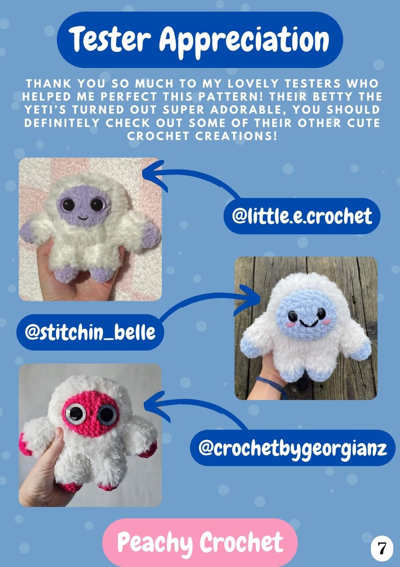 Betty the Yeti - Crochet Pattern - Etsy