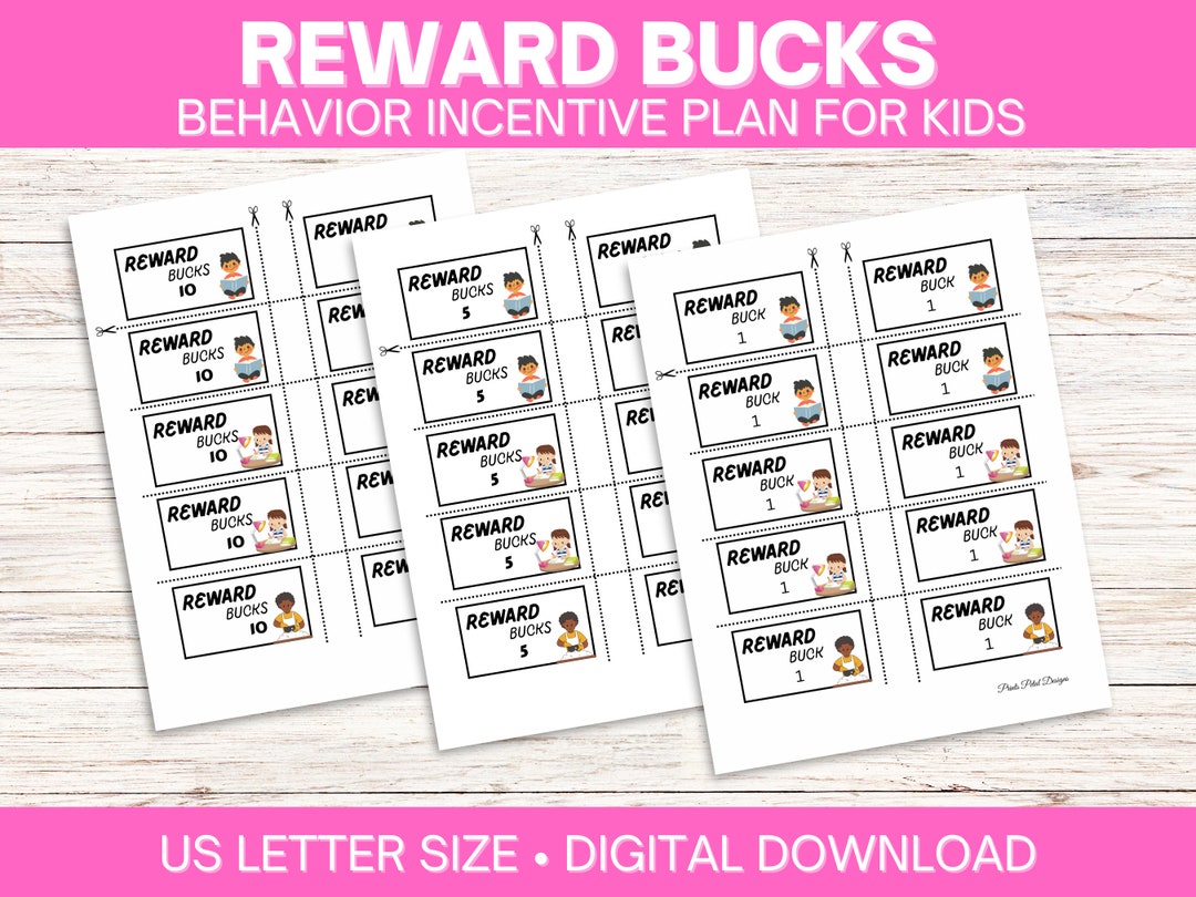 Kids Reward Bucks, Incentive Plan for Homeschooling, Reward System for ...