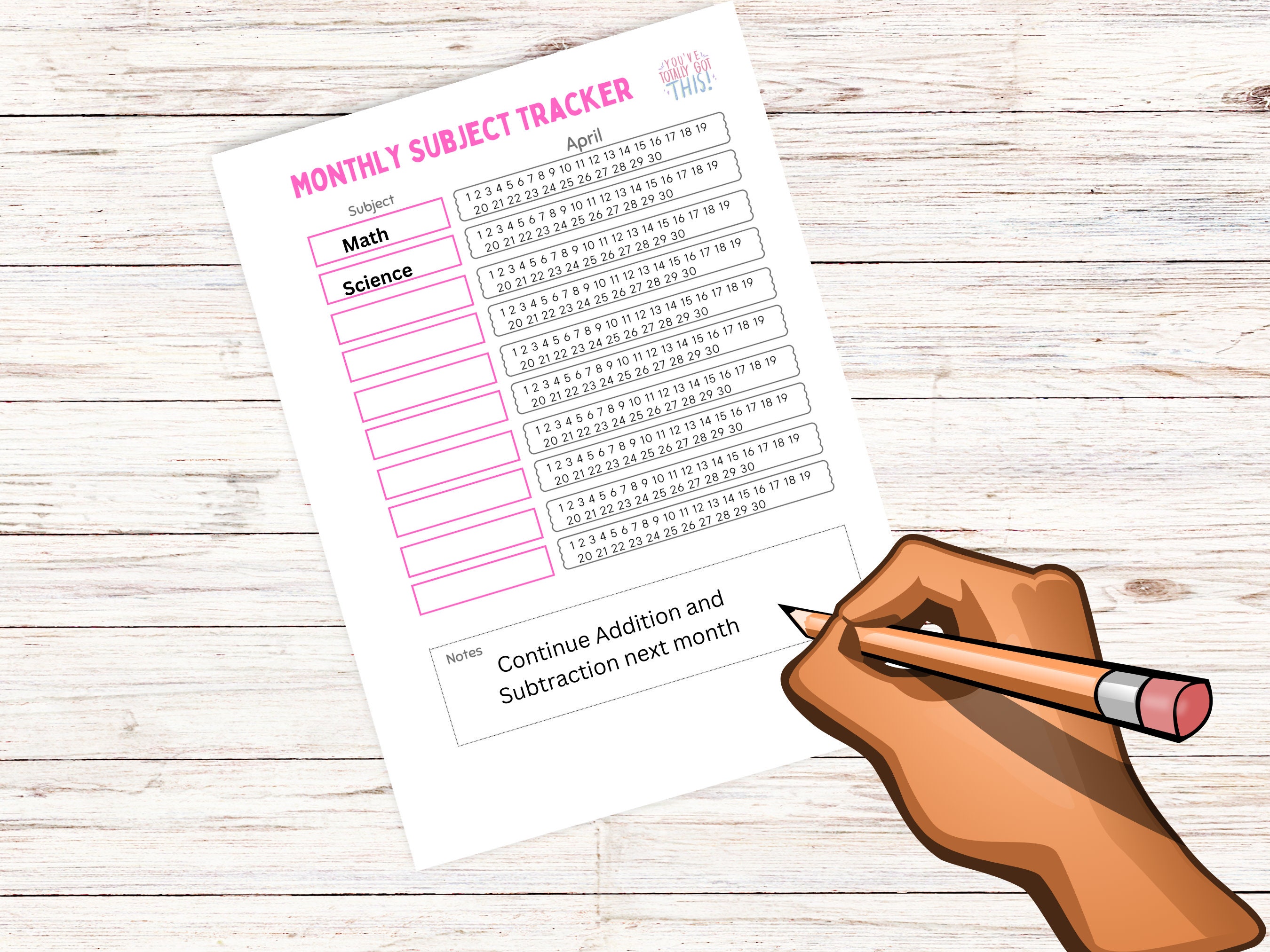 Homeschool Monthly Subject Tracker, Subject Checklist, Loop Schedule ...