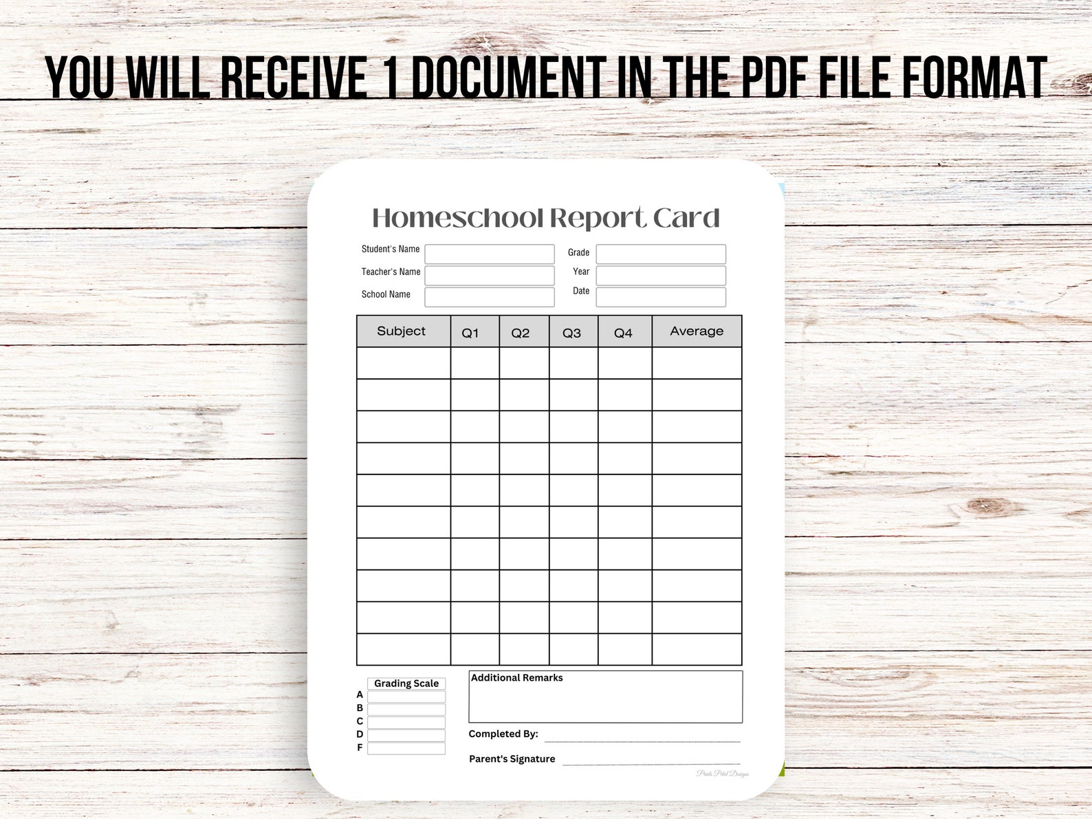 Homeschool Report Card Template, Homeschool Progress Tracker ...