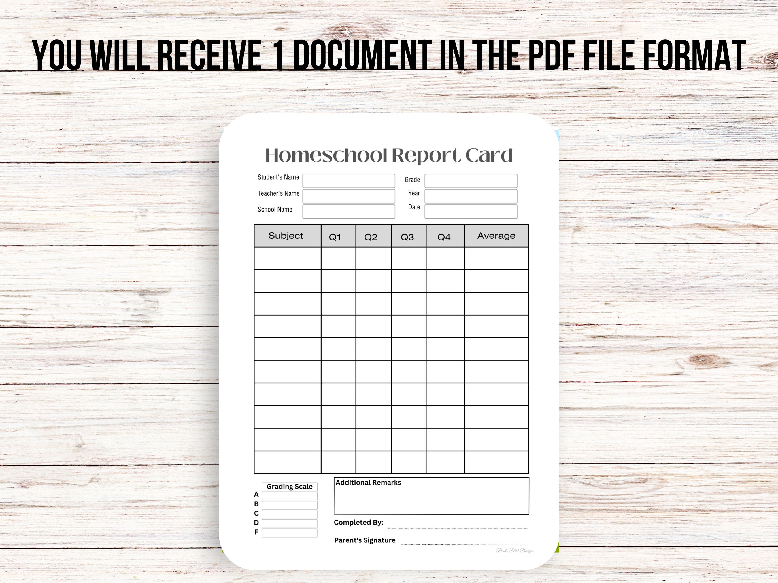 Homeschool Report Card Template, Homeschool Progress Tracker ...