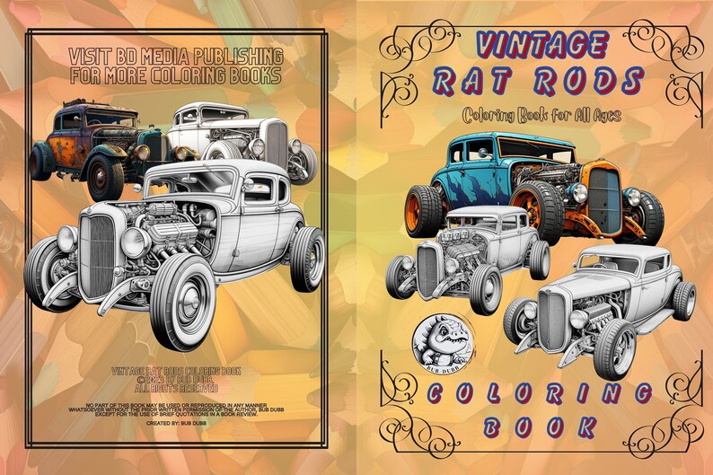 Vintage Rat Rods Coloring Book - Etsy