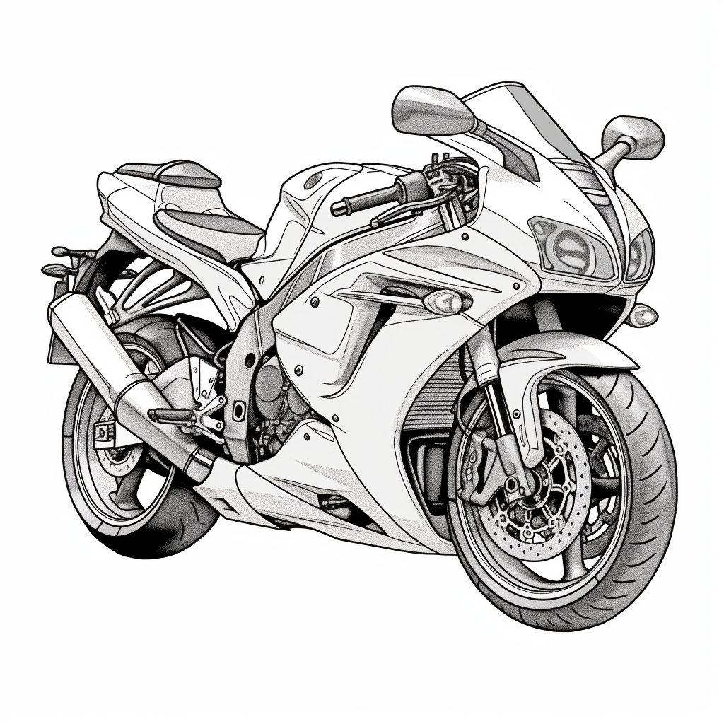 The Sport Bikes Motorcycles Coloring Book - Etsy