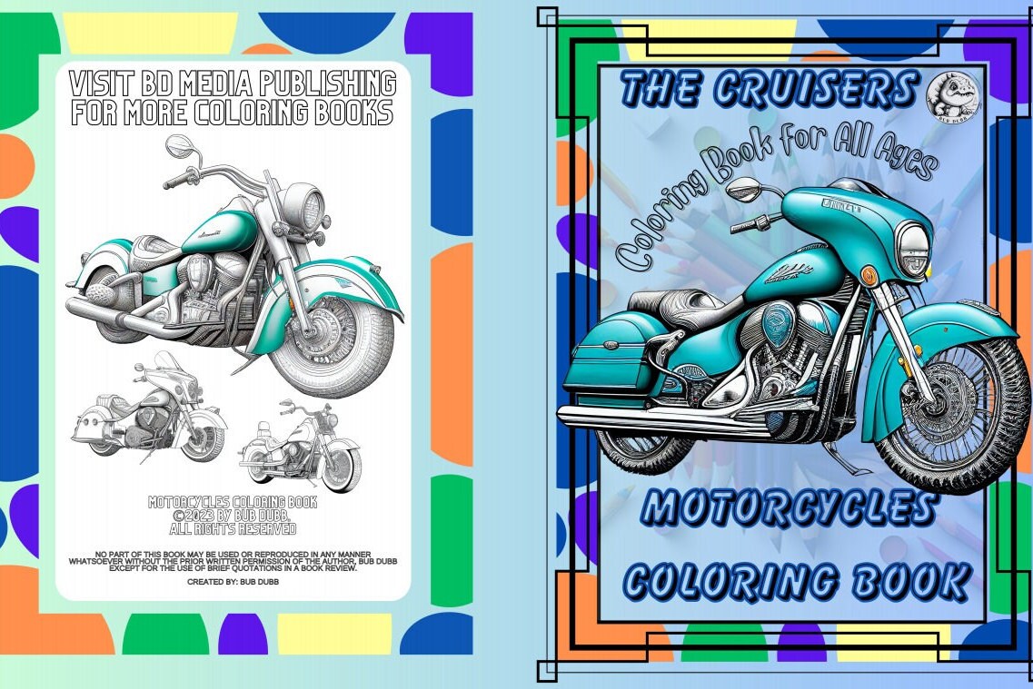 The Cruisers Motorcycles Coloring Book - Etsy