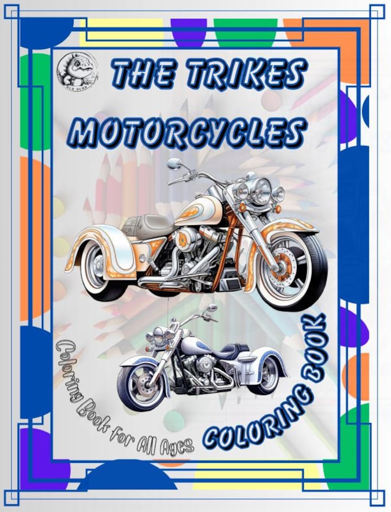 The Trikes Motorcycles Coloring Book - Etsy