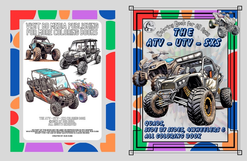 The ATV - UTV - SXS Coloring Book - Etsy