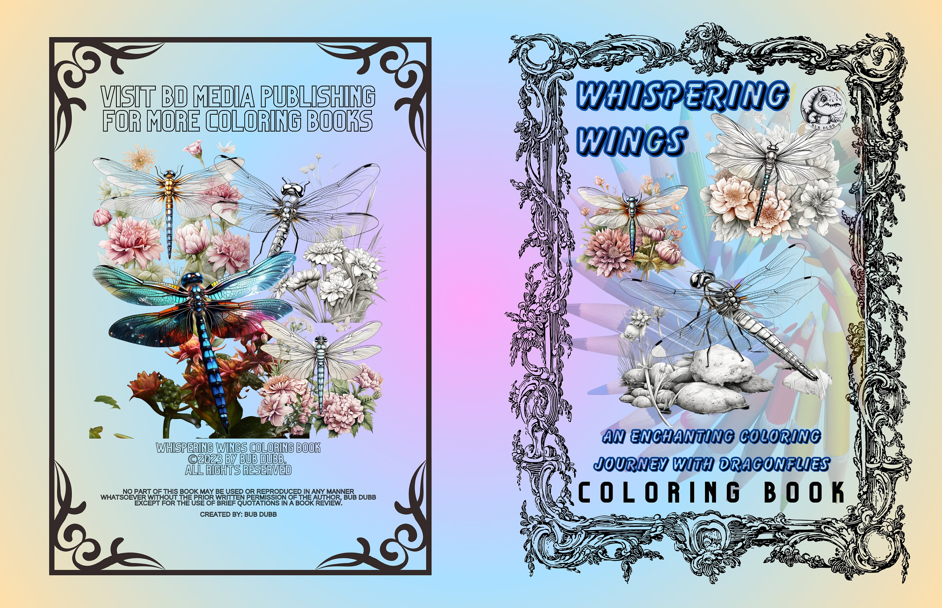 Whispering Wings: an Enchanting Coloring Journey With Dragonflies ...