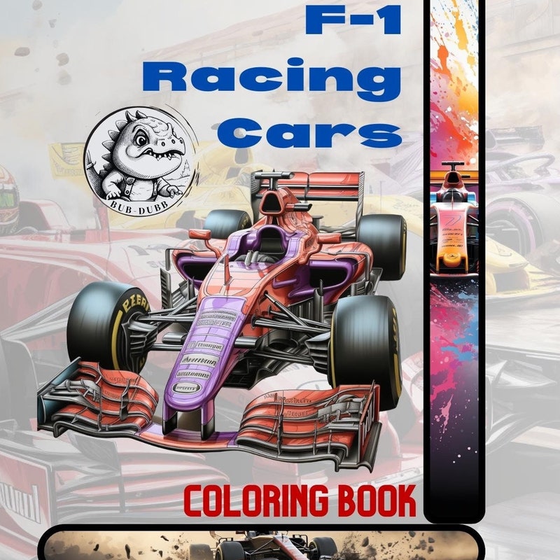 F1 Coloring Book - Etsy