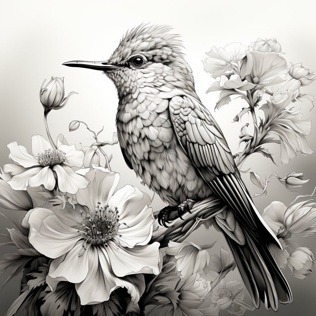 Rhythmic Flights: Hummingbird Coloring Delights - Coloring Book - Etsy