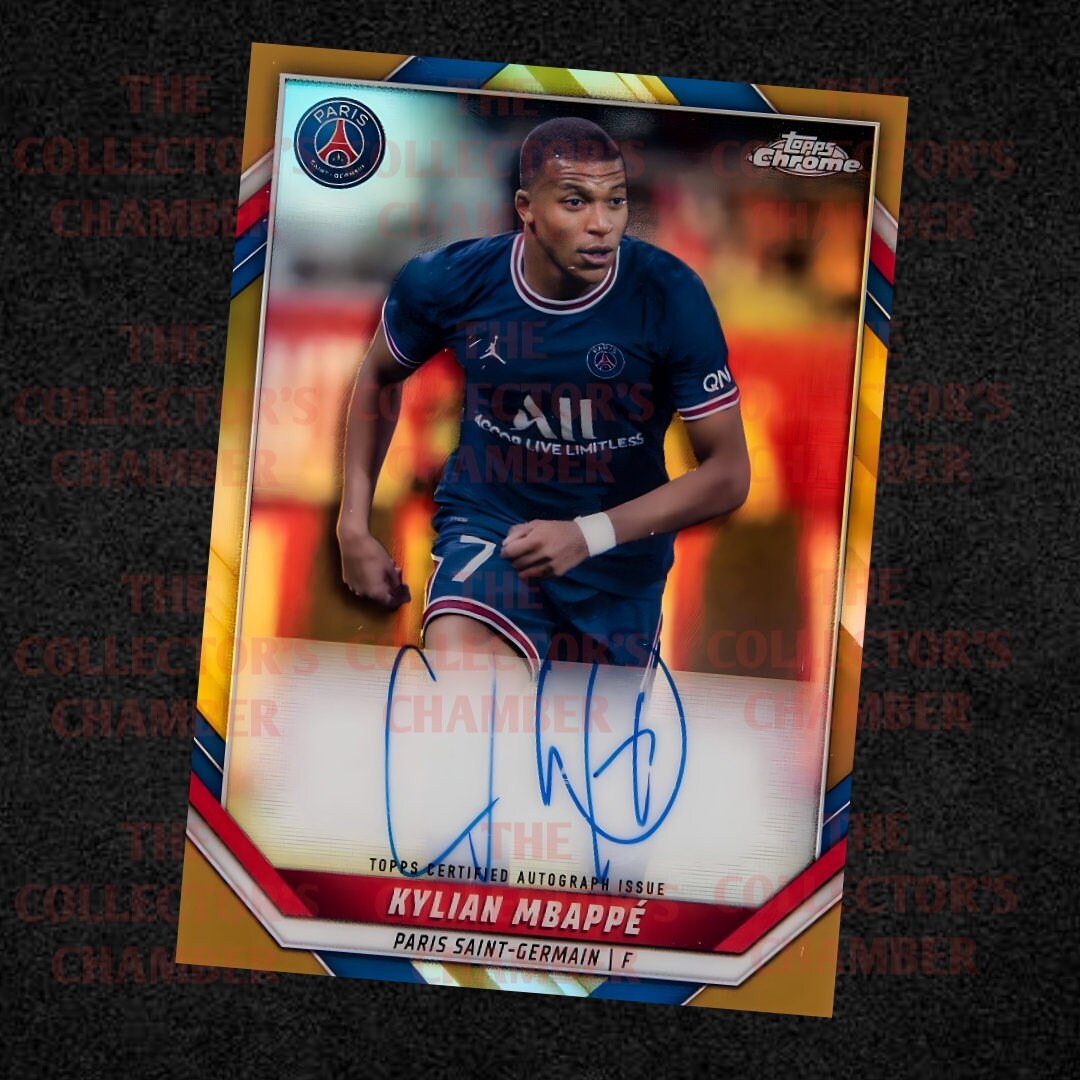 Kylian Mbappe 2021-22 Topp Chrome Auto Gold Refractor 05/10 - Etsy