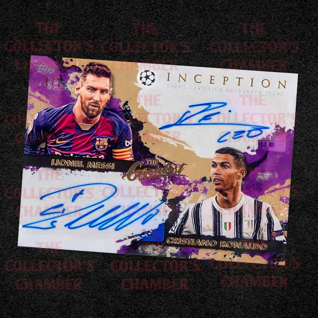 Lionel Messi / Cristiano Ronaldo 2021-22 Inception Auto Gold - Etsy UK