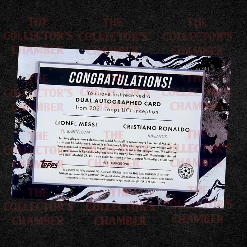 Lionel Messi / Cristiano Ronaldo 2021-22 Inception Auto Gold - Etsy UK