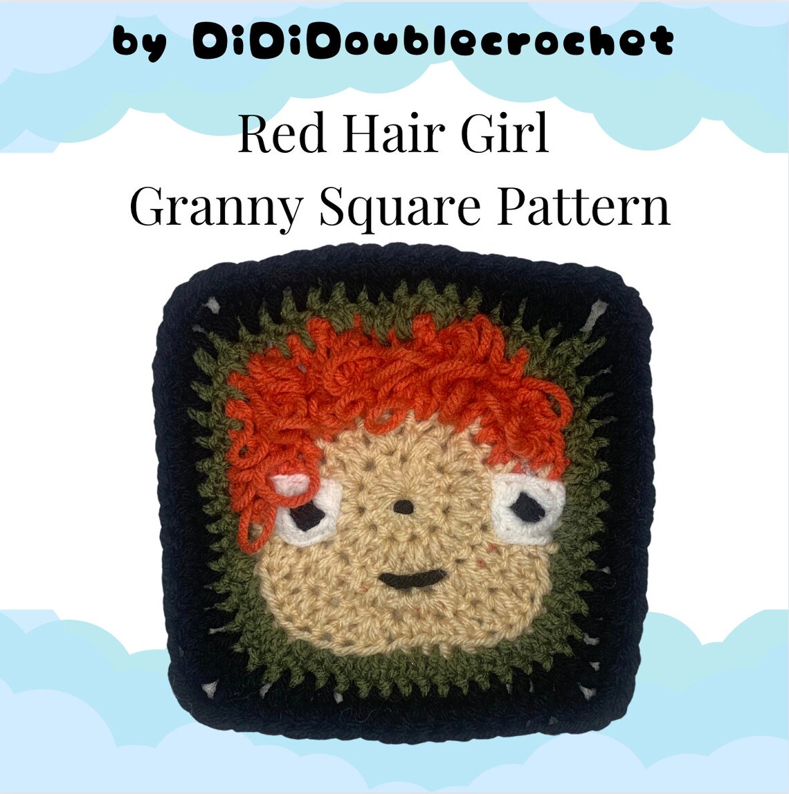 Cute Red Hair Girl Granny Square Pattern - Etsy