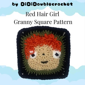 Cute Red Hair Girl Granny Square Pattern - Etsy