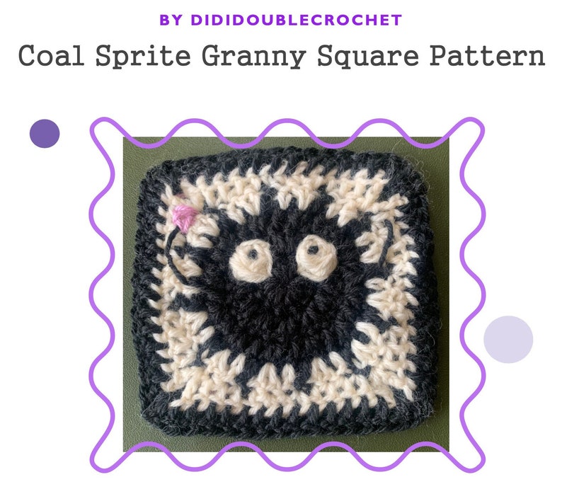 Coal Sprite Granny Square Pattern - Etsy UK