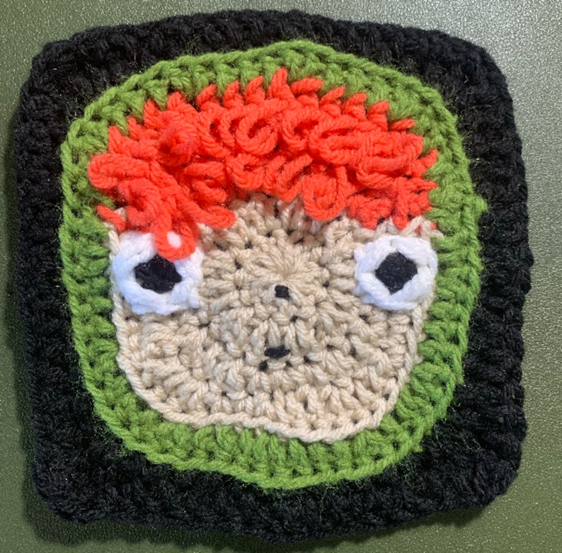 Cute Red Hair Girl Granny Square Pattern - Etsy