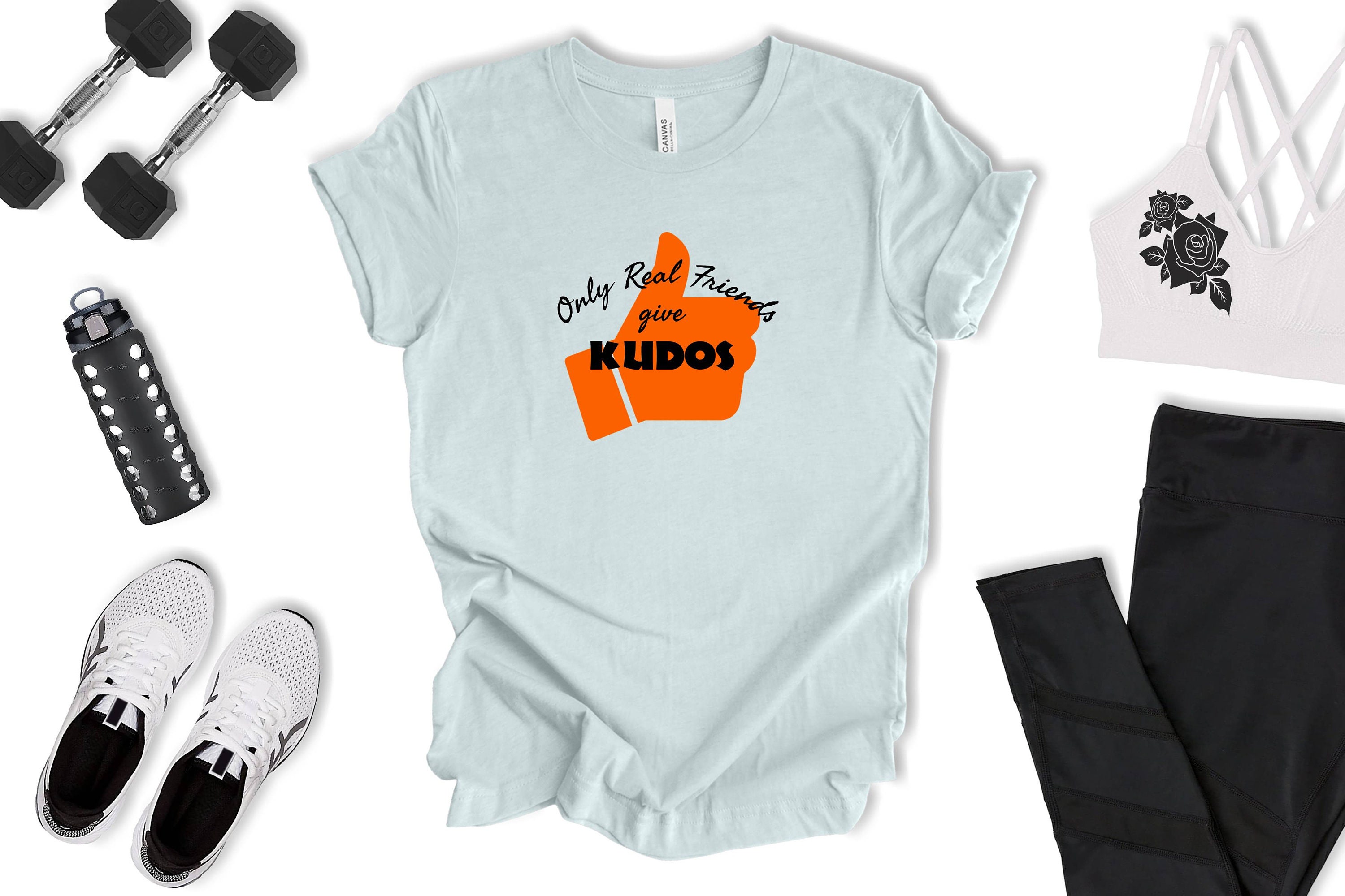 Only Real Friends Give Kudos, Strava Gift, Cute Athlete Tshirt, Running ...