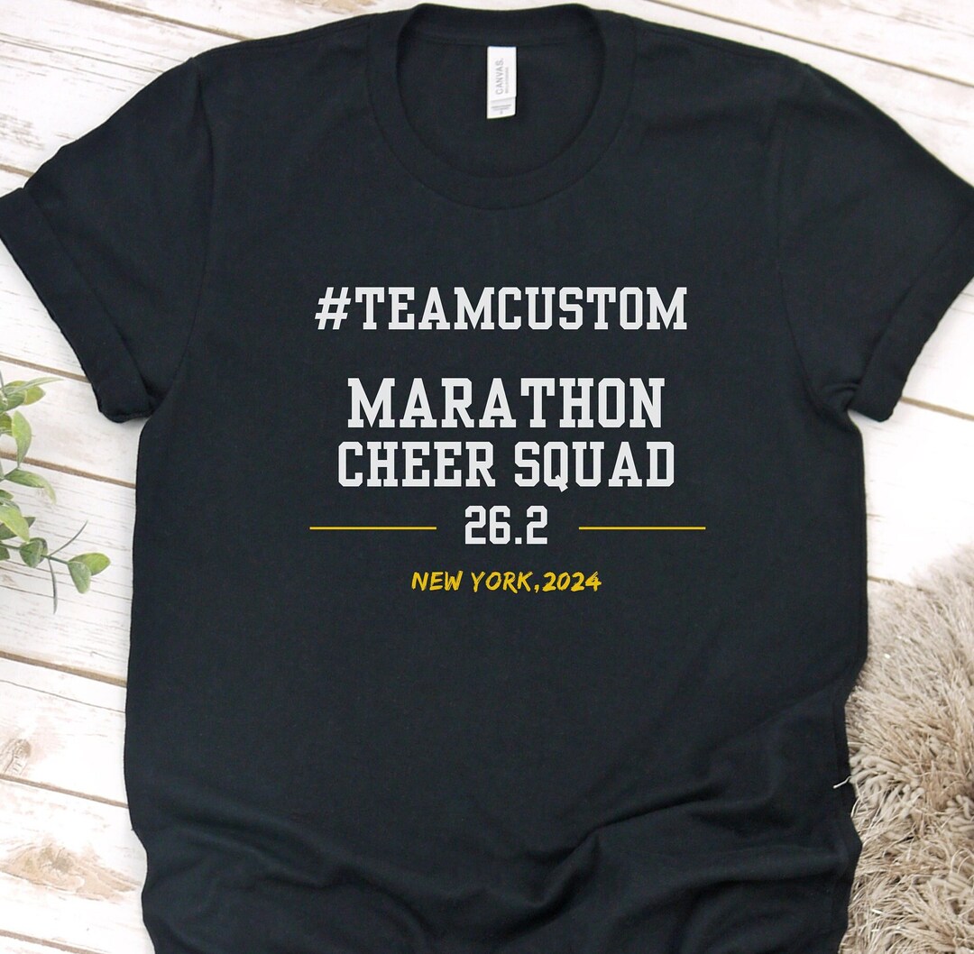 Custom Marathon Cheer Squad Shirt, 26.2 Tshirt, Supporter Team Group ...