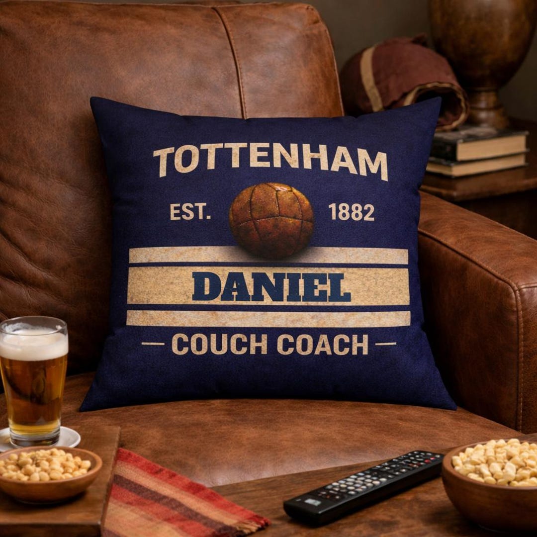 Tottenham Couch Coach Pillow, Personalized Football Cushion, Custom ...
