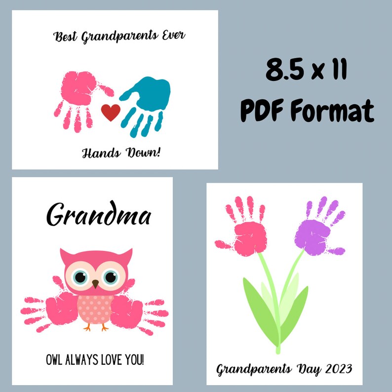 Grandparents Day Handprint Art Craft PRINTABLE Bundle for Fun Easy ...