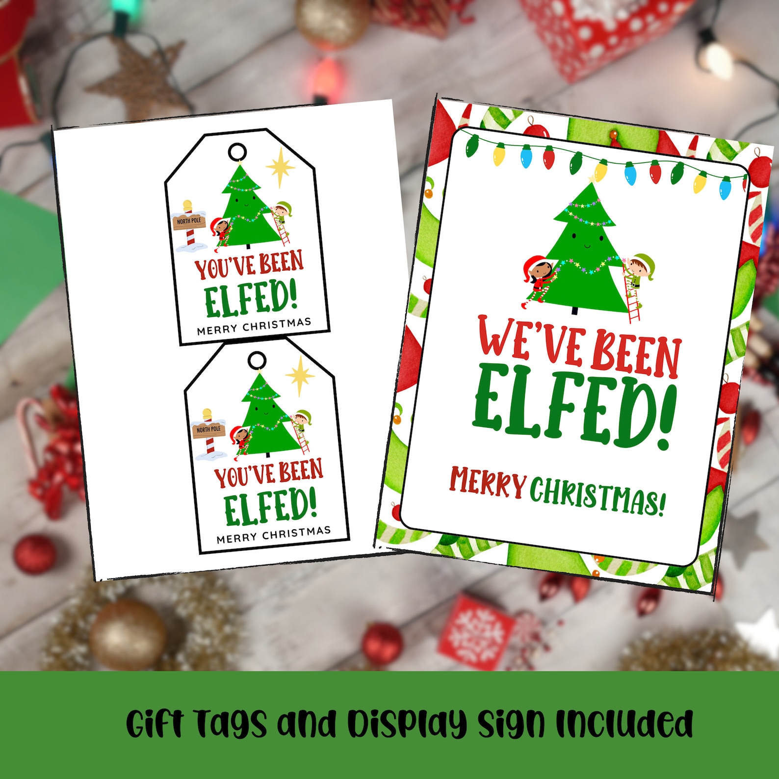 You've Been Elfed Printable Game Kit, We've Been Elfed, Coworker Secret ...