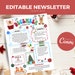 December Classroom Newsletter Template, Editable Family Communication ...