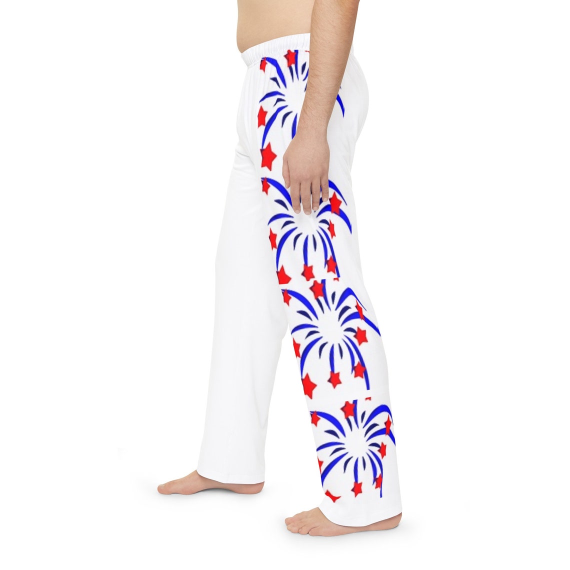 Firecrackers,men's Pajama Pants,4th of July, Red,white,blue,customized ...