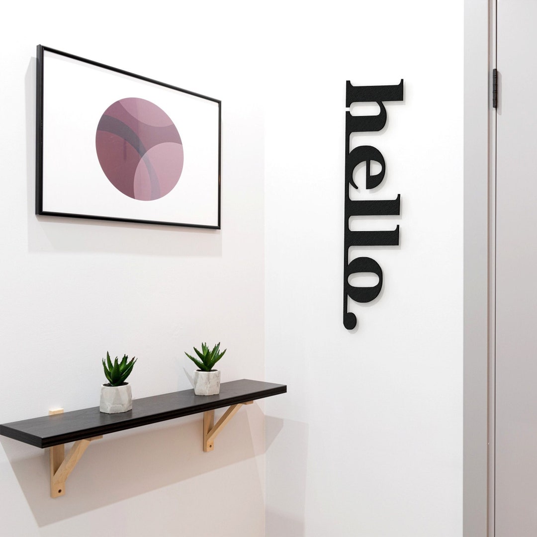 Hello Metal Sign, Stand-off Welcome Sign, Home Sign, Metal Wall ...