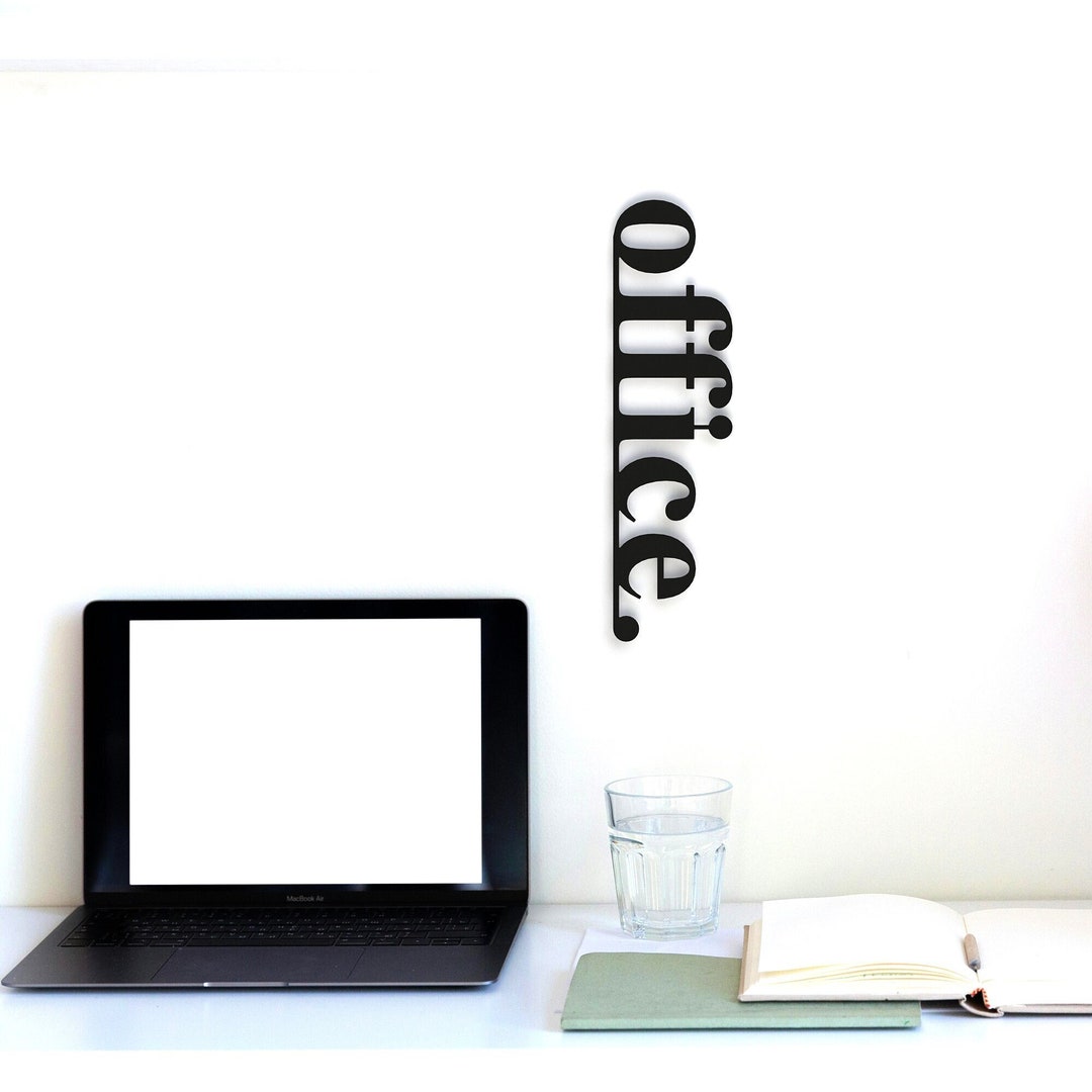 Office Metal Sign, Stand-off Home Sign, Office Room Decor, Metal Wall ...