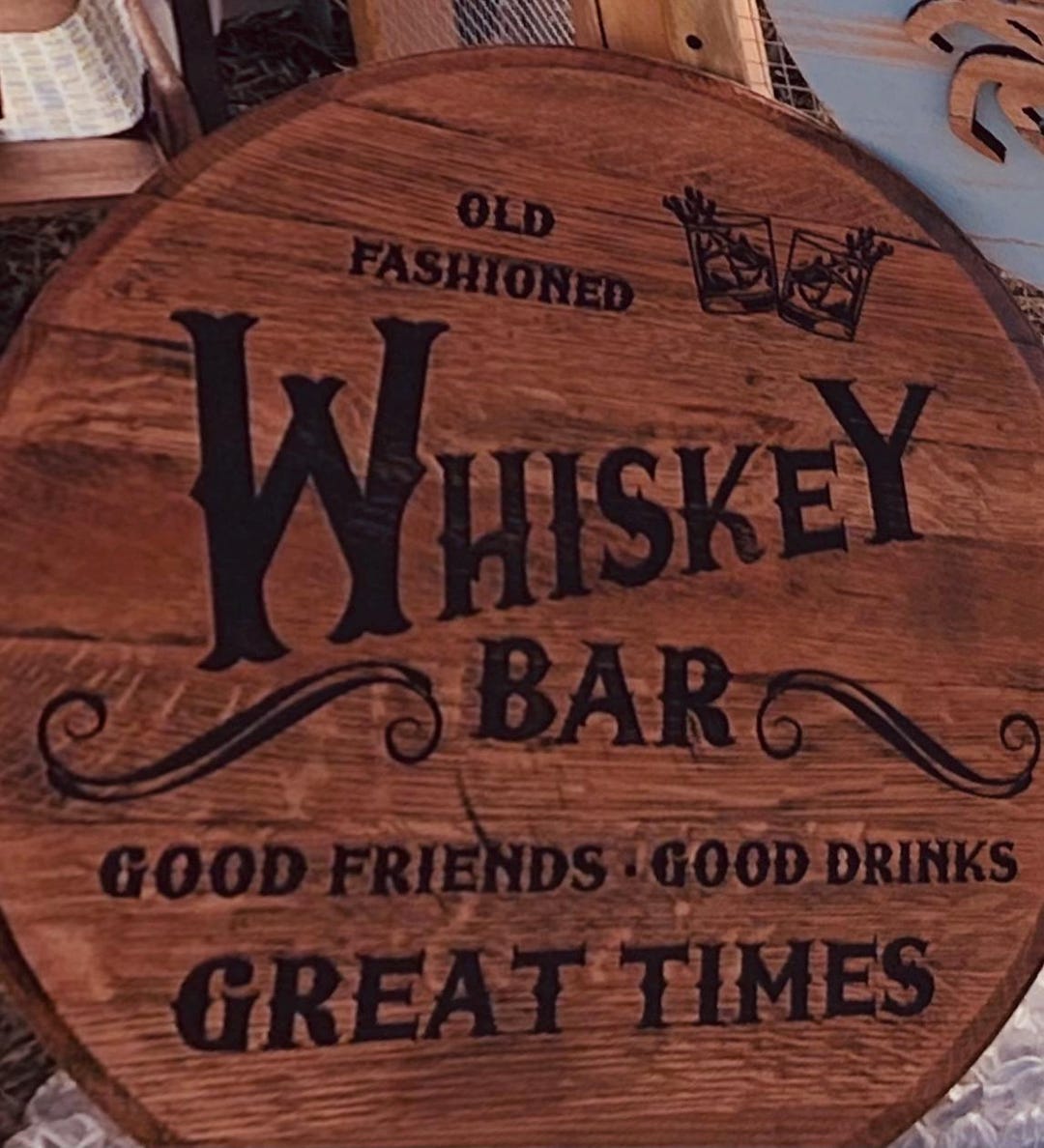 Personalized Authentic Whiskey Barrel Top - Etsy