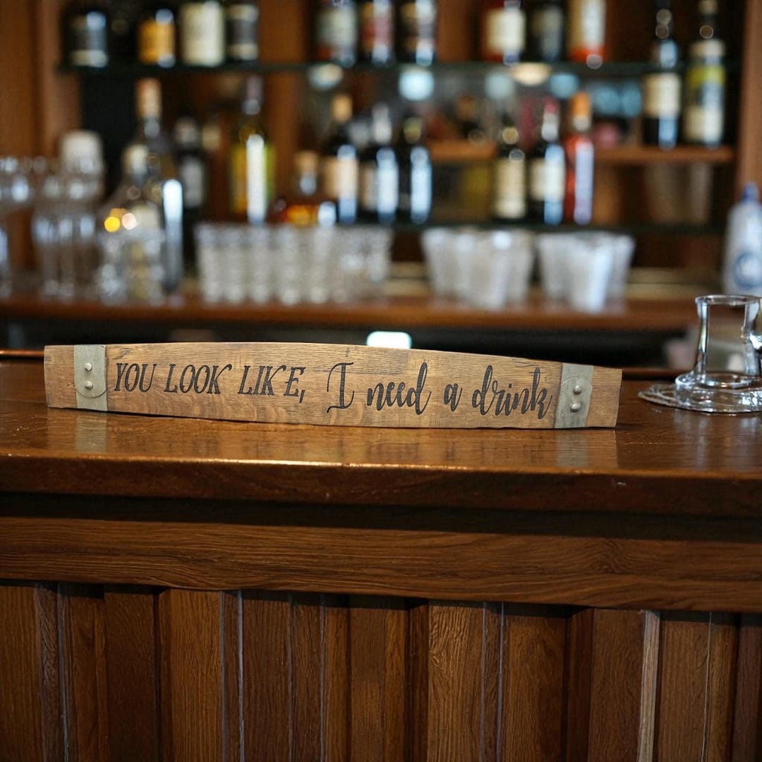Authentic Whiskey Barrel Stave Signs - Etsy