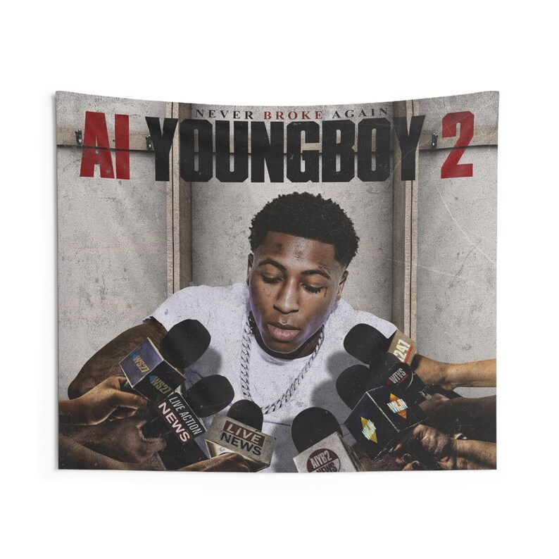 AI Youngboy 2 Album Cover Art Hanging Wall Tapestry NBA Youngboy ...