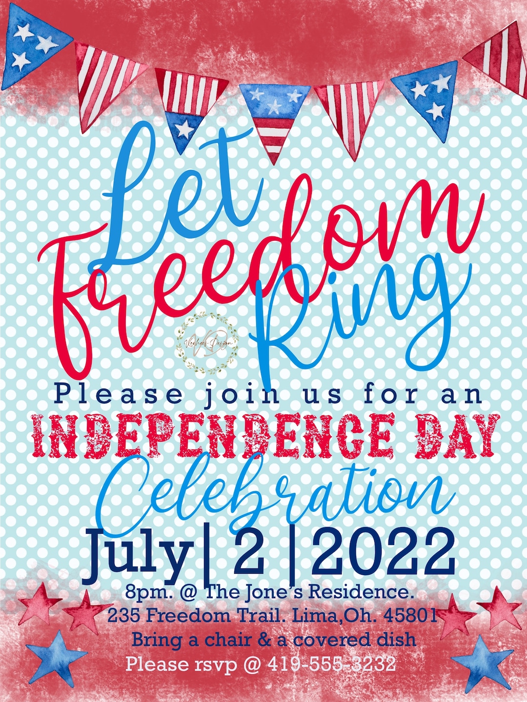 Independence Day Celebration Invitation - Etsy