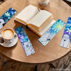 Polar Bear Bookmarks - Etsy
