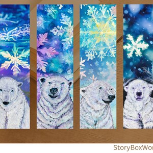 Polar Bear Bookmarks - Etsy