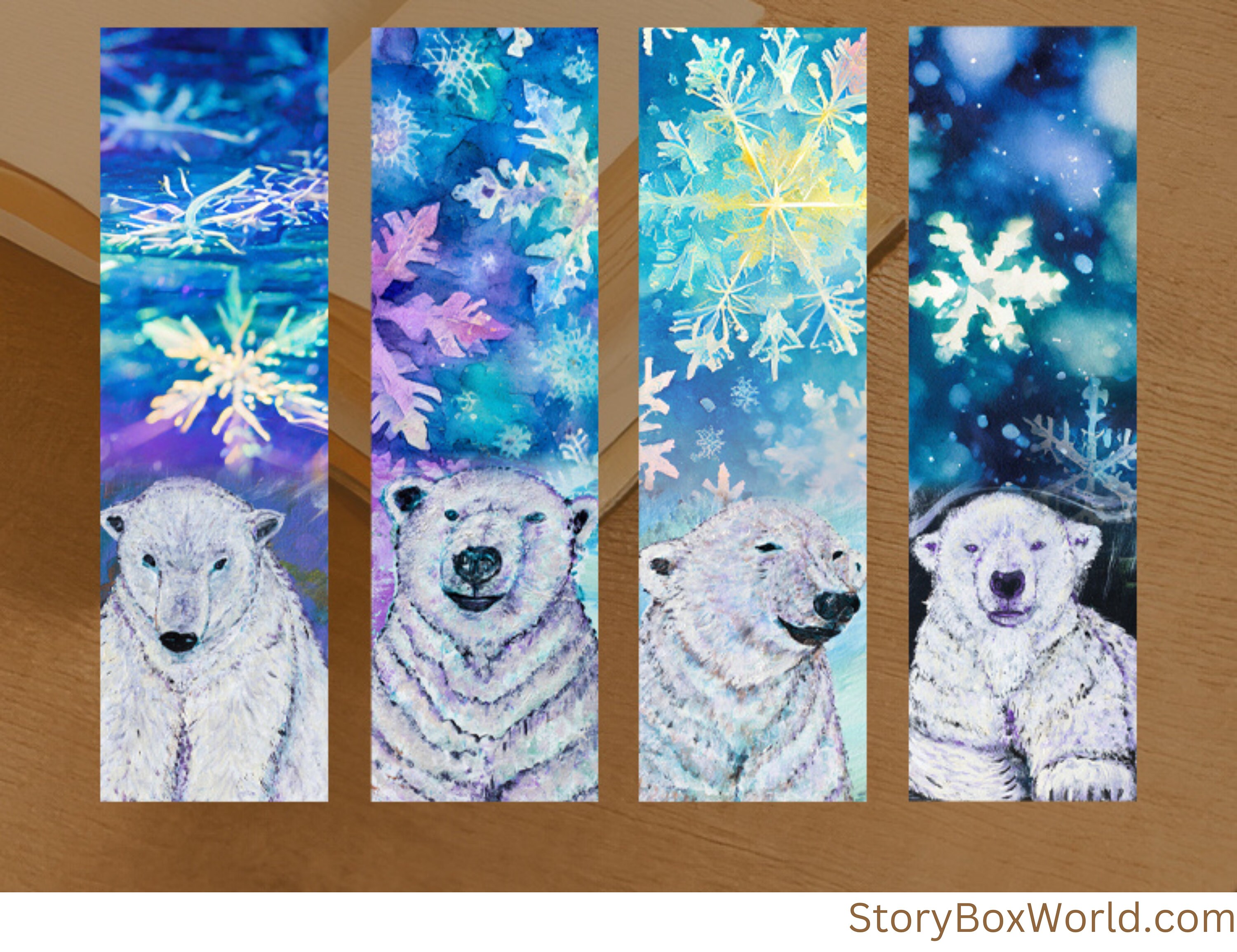 Polar Bear Bookmarks - Etsy