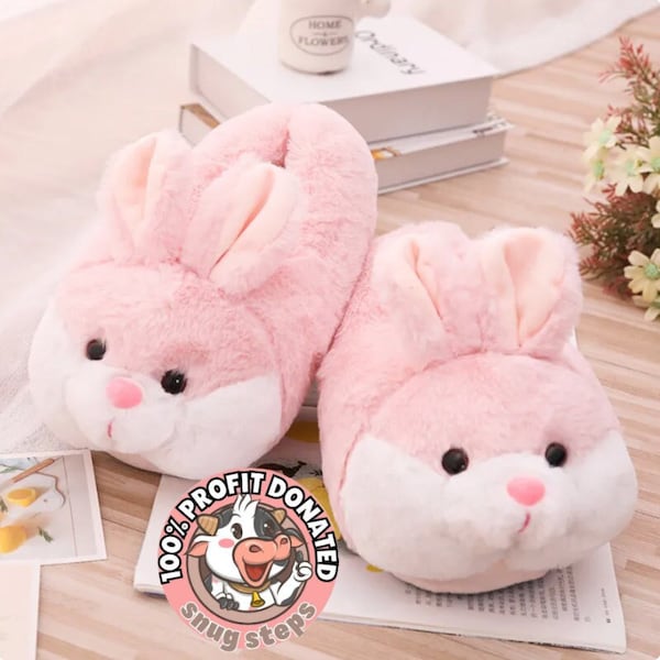 Rabbit Slippers - Etsy