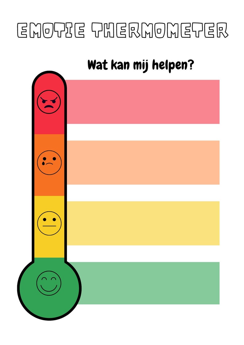 Emotion Thermometer - Feeling Meter - Emotion Thermometer - Emotional ...