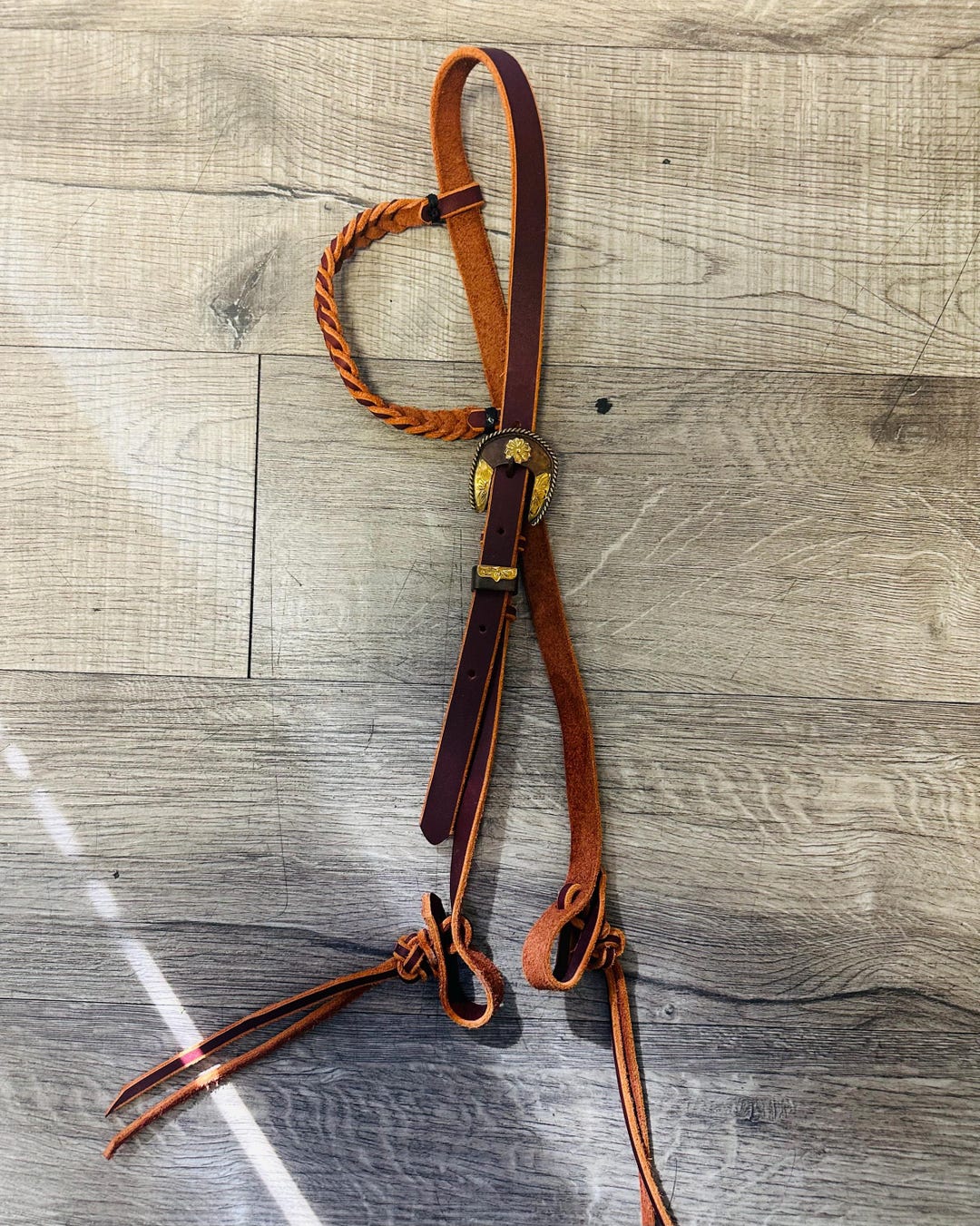 5/8 Latigo Headstall , Quick Change Knots With Bloodknot Sliding Ear . Nice Buckle - Etsy