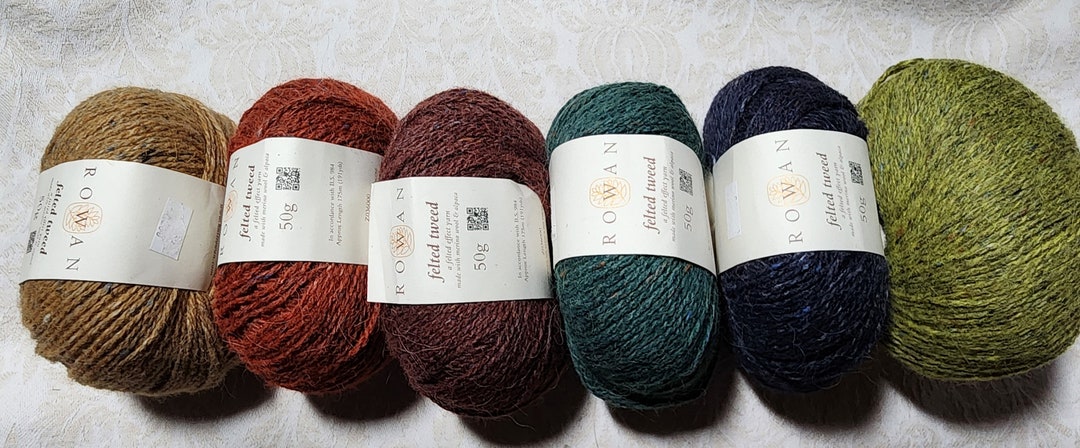 Shop Clearance/new Yarn! Rowan Felted Tweed, DK Wool Blend in Pine 158, One Lot of Three Balls ...