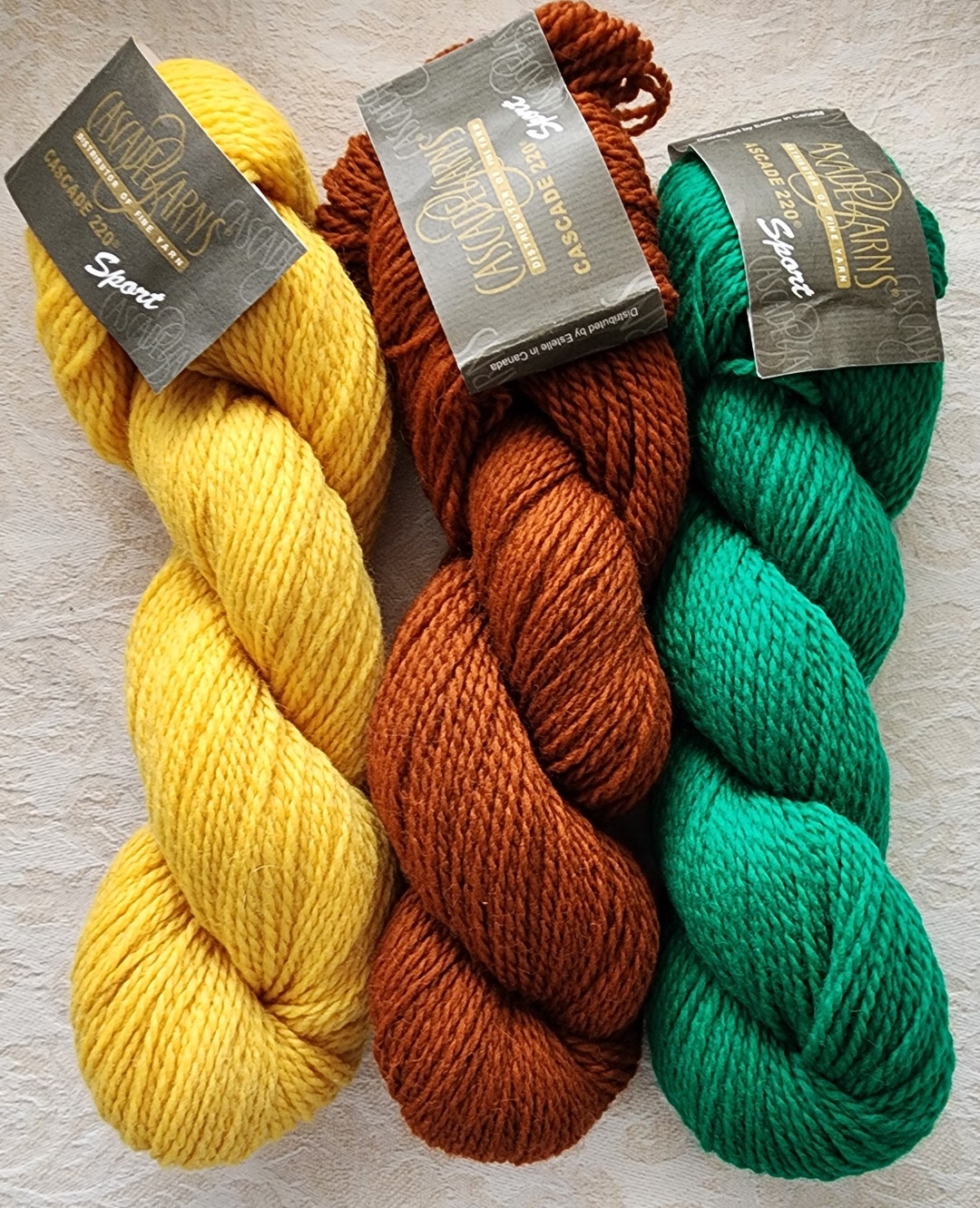Cascade 220 Sport Wool Yarn. Sold in Lots of 3 Skeins in Each Color ...