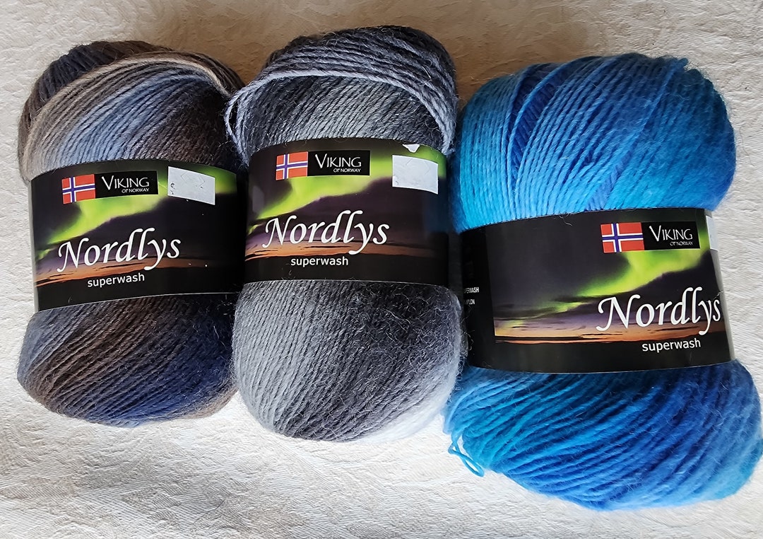Viking of Norway Nordlys Sock Yarn in Three Beautiful Colorways. - Etsy