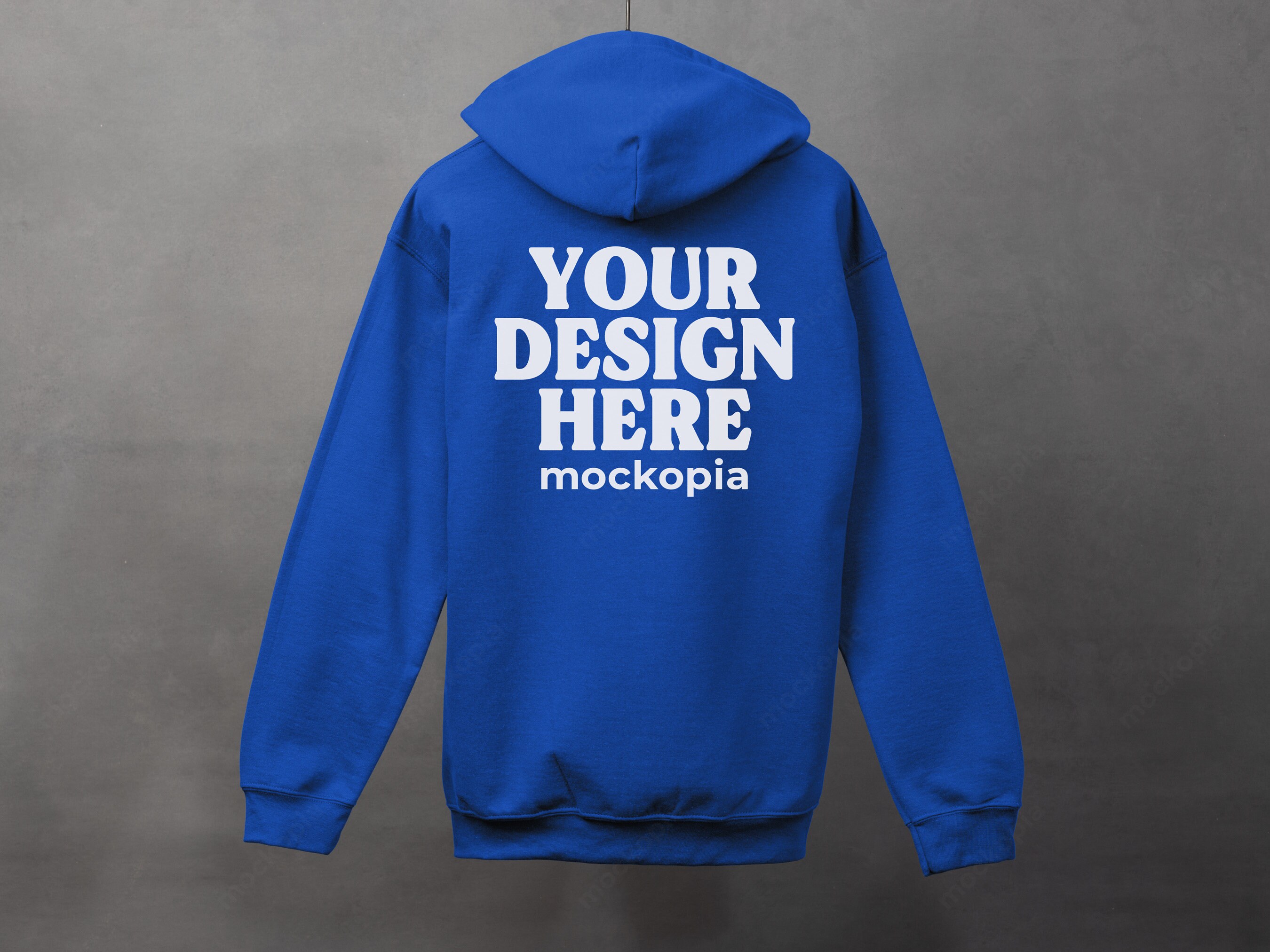 Gildan 18600 Royal Blue Back Mockup, Royal Blue 18600 Back Mockup, G186 ...