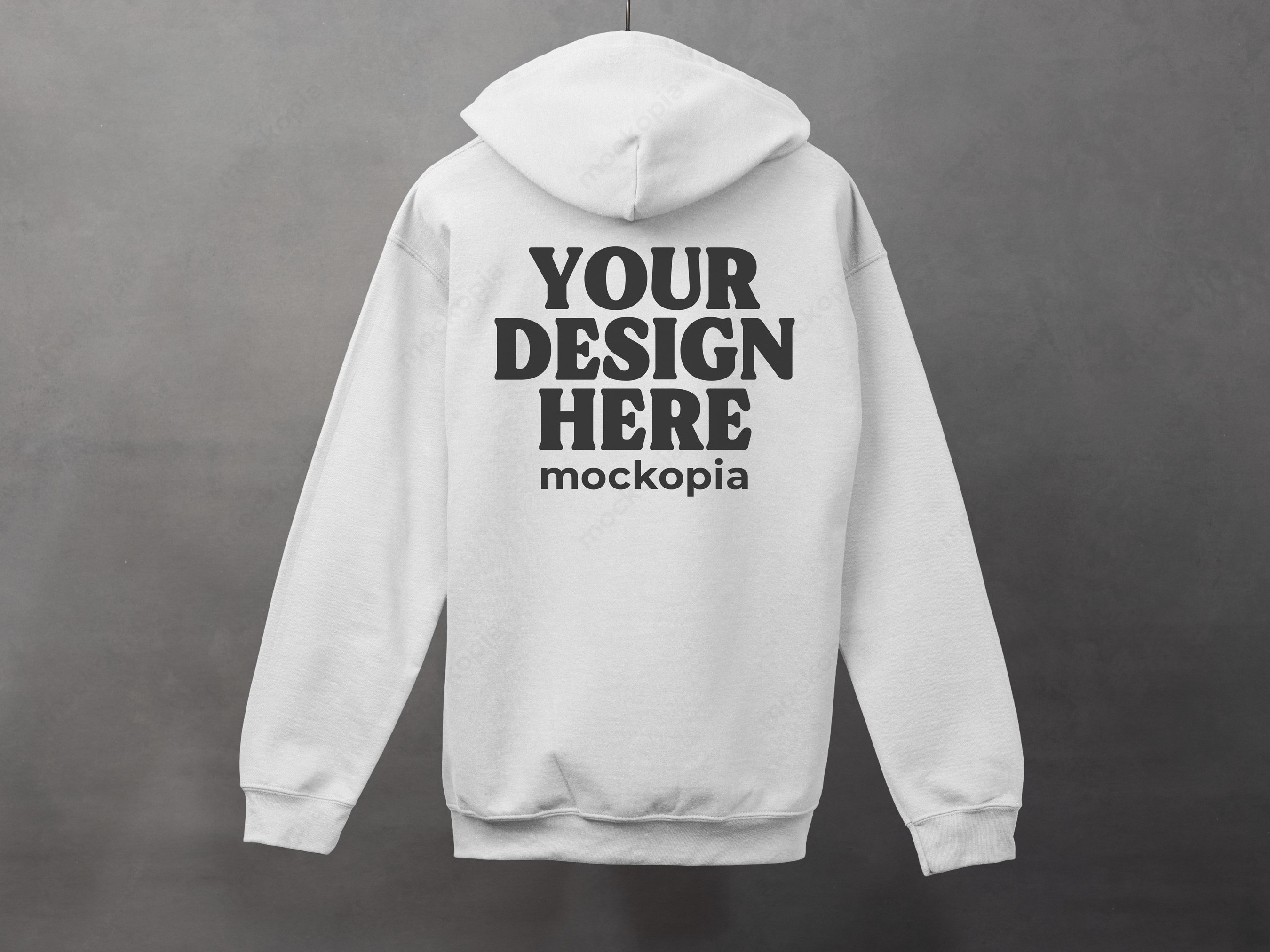Gildan 18600 White Back Mockup, White 18600 Back Mockup, G186 Hanging ...