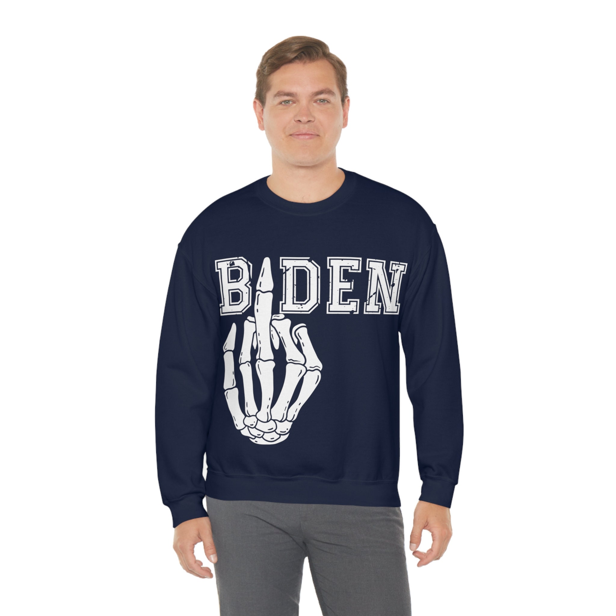 Anti Biden FJB Middle Finger Skeleton Fuck Biden - Etsy