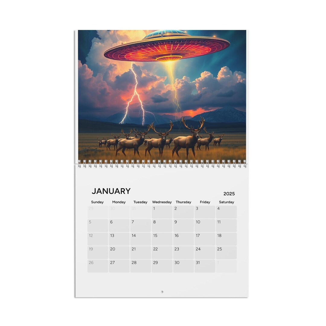 Wall Calendar - 2025 Ufos Over Montana - Etsy