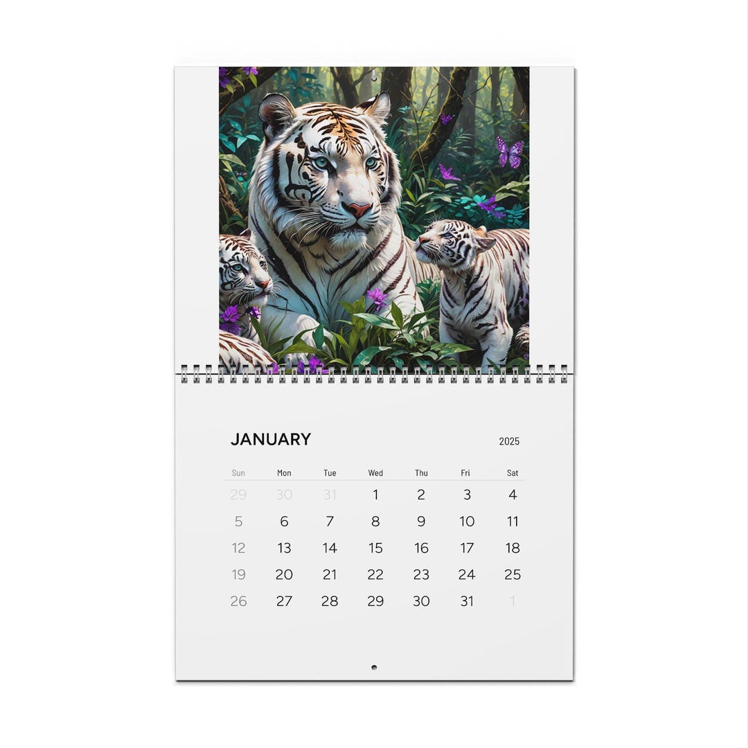 Tiger Visions Wall Calendars 2025 - Etsy