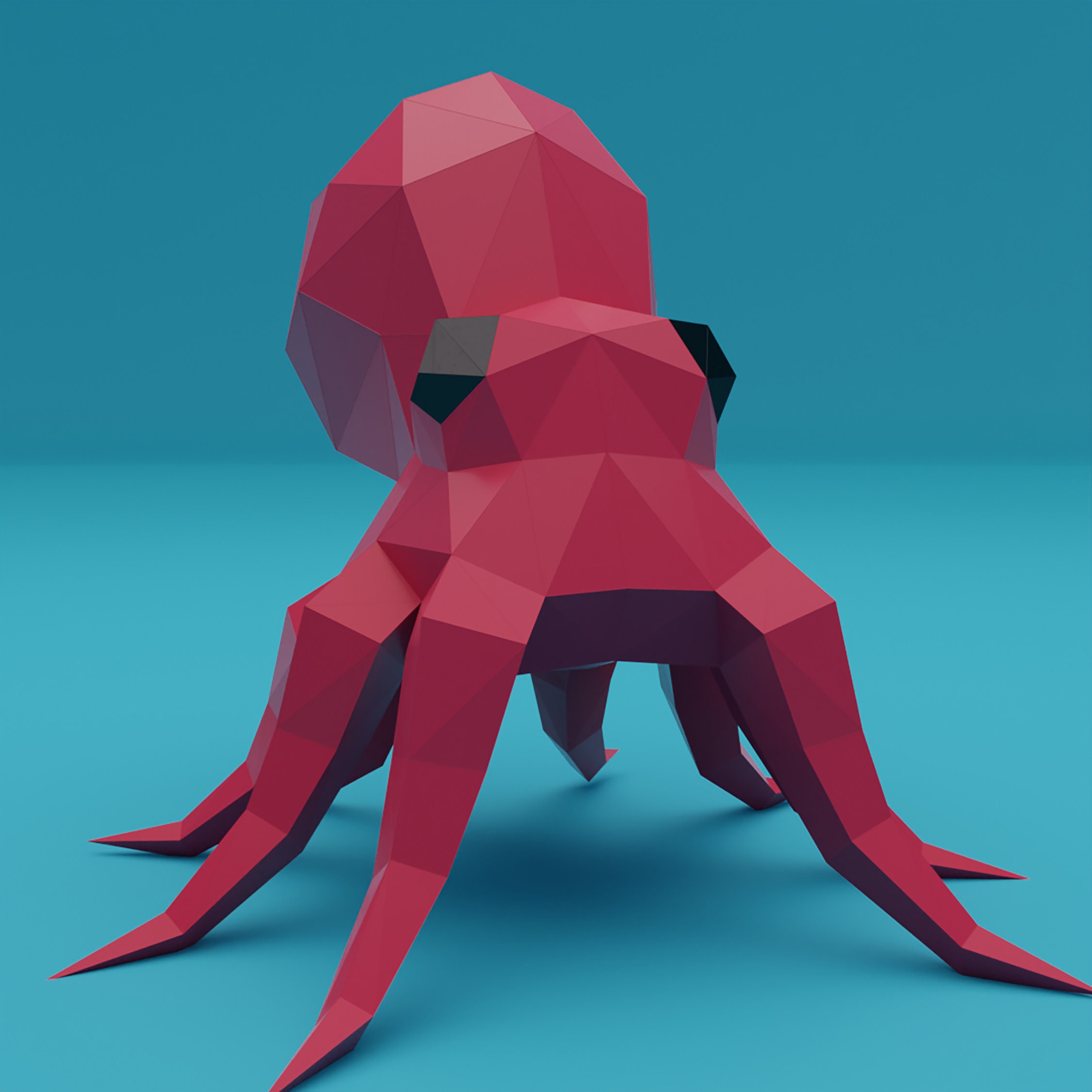 Octopus Papercraft PDF 3D Model - Etsy Octopus Papercraft PDF 3D Model - Etsy